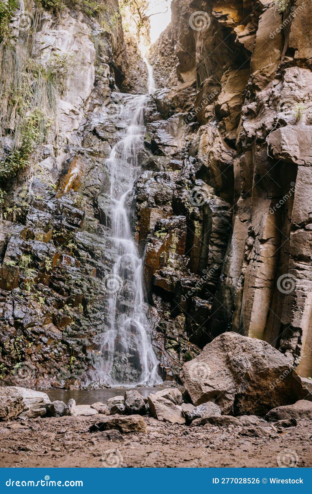 Stunning View of a Big Waterfall in a Forest Stock Photo - Image of ...