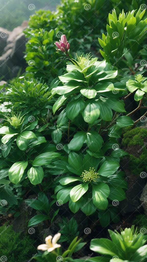 Stunning View of a Birth of Flower, Stock Illustration - Illustration ...