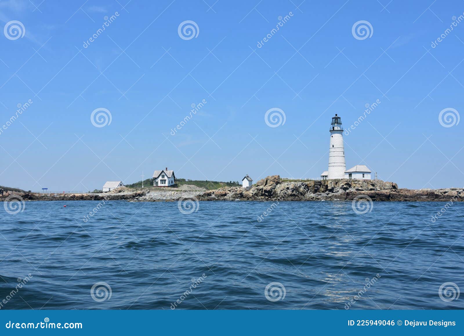 Stunning View of Boston Light in Boston Harbor Stock Photo - Image of ...