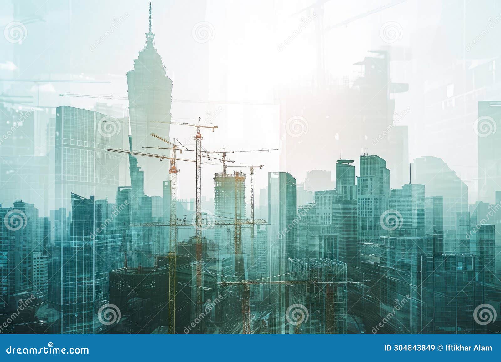 A Stunning View of a City Skyline Dominated by a Multitude of Tall ...