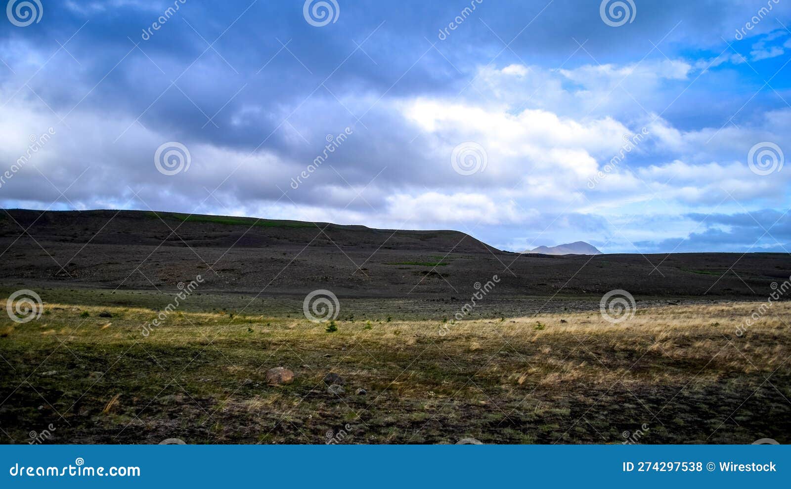 Stunning View of an Expansive Grassy Plain Field Stock Photo - Image of ...