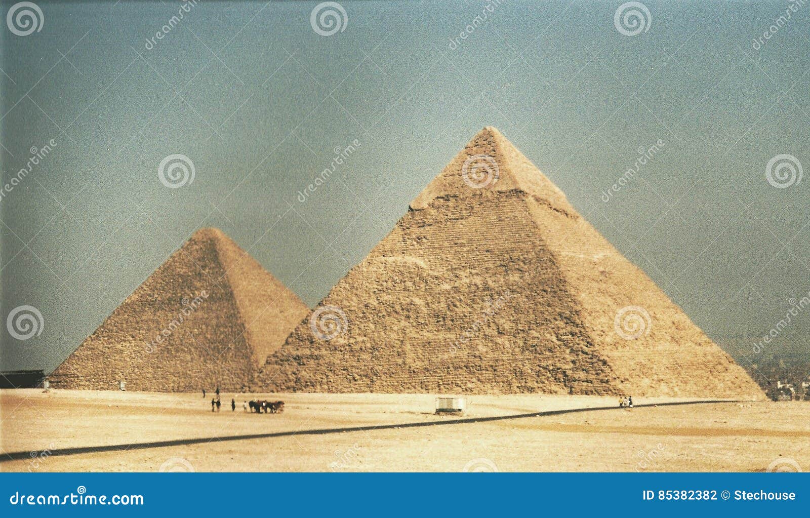 Stunning View of the Great Pyramids of Giza in Egypt Stock Photo ...