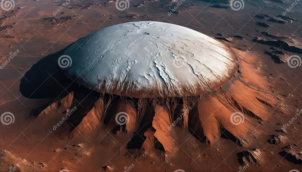 Stunning View of a Large Dome-shaped Structure on the Surface of Mars ...