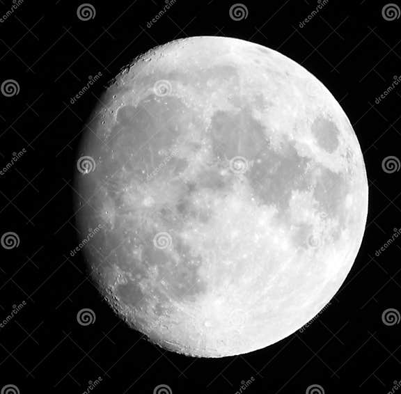 Stunning View of the Large Gray Moon Captured in a Black Sky Stock ... Stunning View of the Large Gray Moon Captured in a Black Sky Stock ...