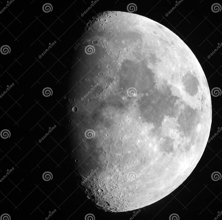 Stunning View of the Large Gray Moon Captured in a Black Sky Stock ... Stunning View of the Large Gray Moon Captured in a Black Sky Stock ...