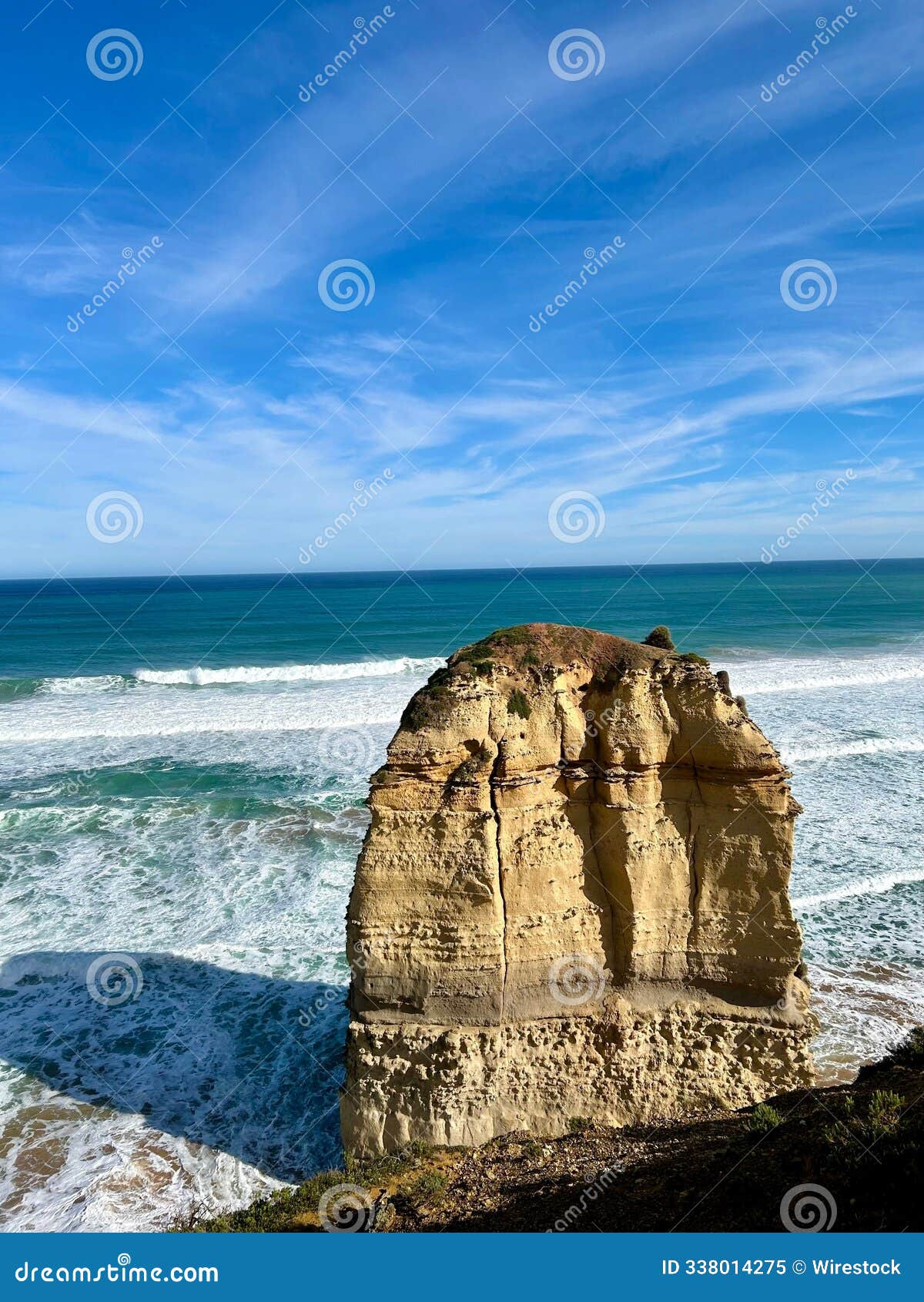 Stunning View of a Limestone Stack in Australia Stock Image - Image of ...
