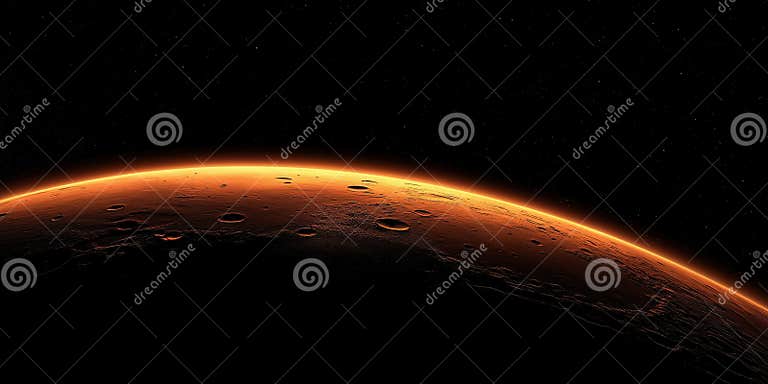 Stunning View of Mars from Space, Showcasing Its Glowing Surface and ...