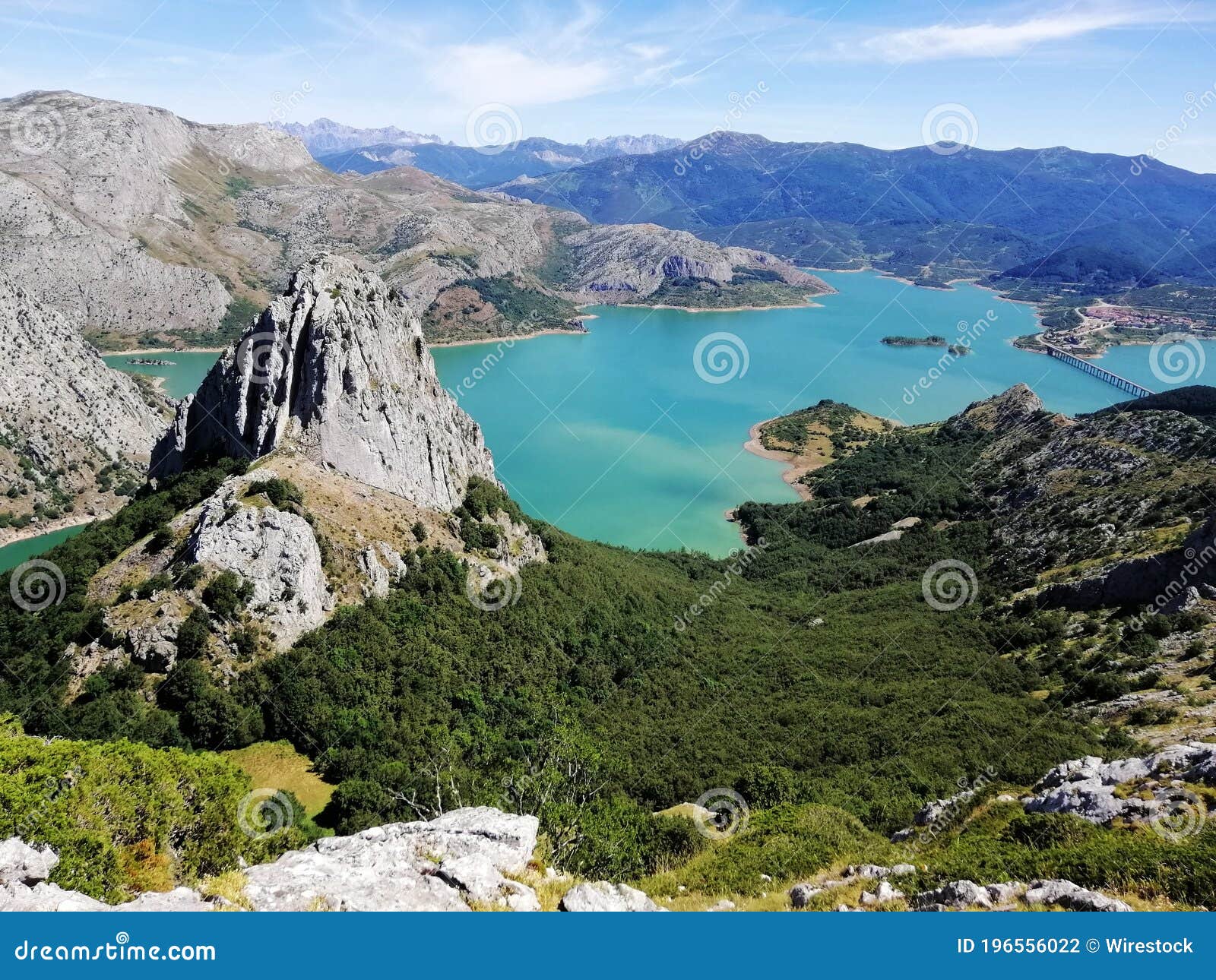 Stunning View of the Riano Reservoir, Spain Stock Photo - Image of ...