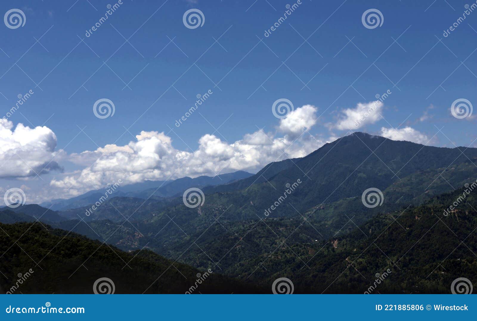 Stunning View of a Rukum District in Nepal Under a Beautiful Blue Sky ...