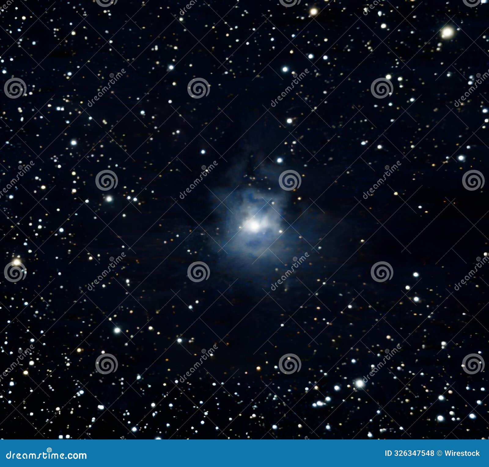 Stunning View of a Star-filled Night Sky with a Bright Iris Nebula in ...