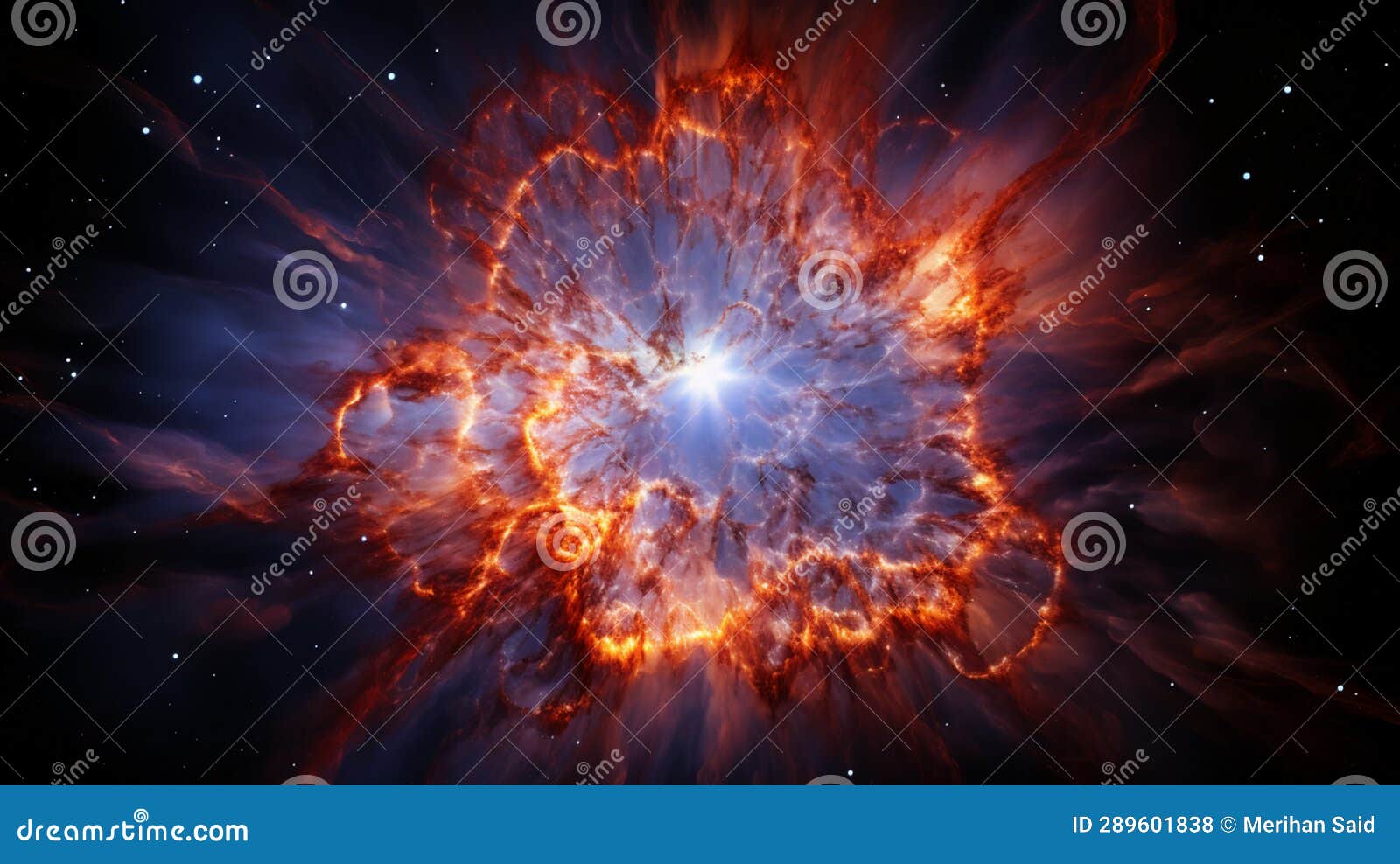 The Stunning View of a Supernova Remnant, AI Generative Stock ...