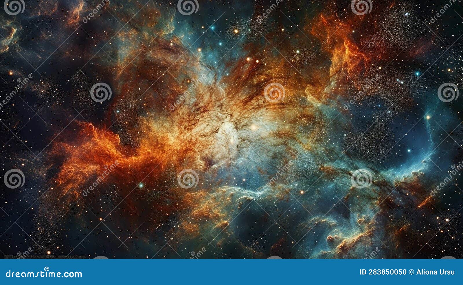 The Ethereal Beauty of a Cosmic Nebula, with Its Vibrant Colors and ...