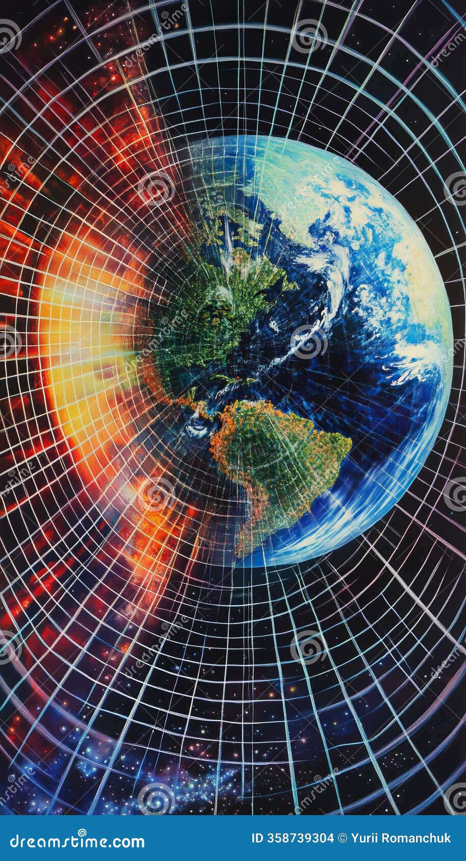 Alternate Earth Parallel Universe With Increased Sea Level Space View ...