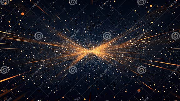 Stunning Visual of Glowing Particles and Light Beams Stock Photo ...