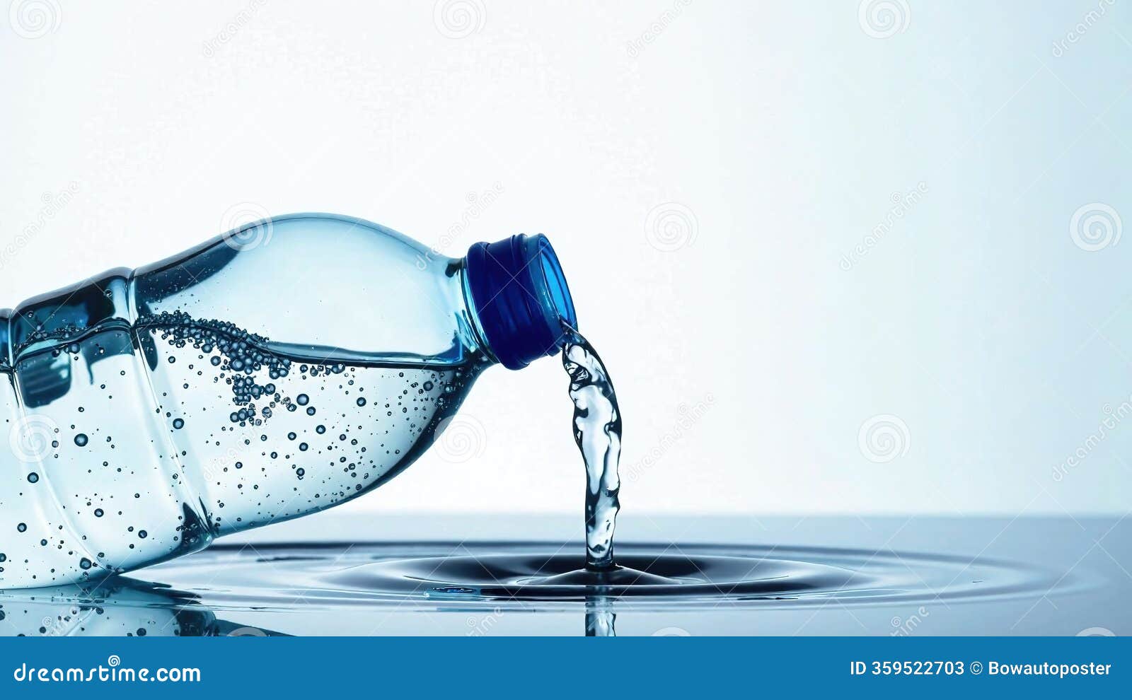 A Stunning Visual of Water Pouring from a Transparent Bottle Perfect ...