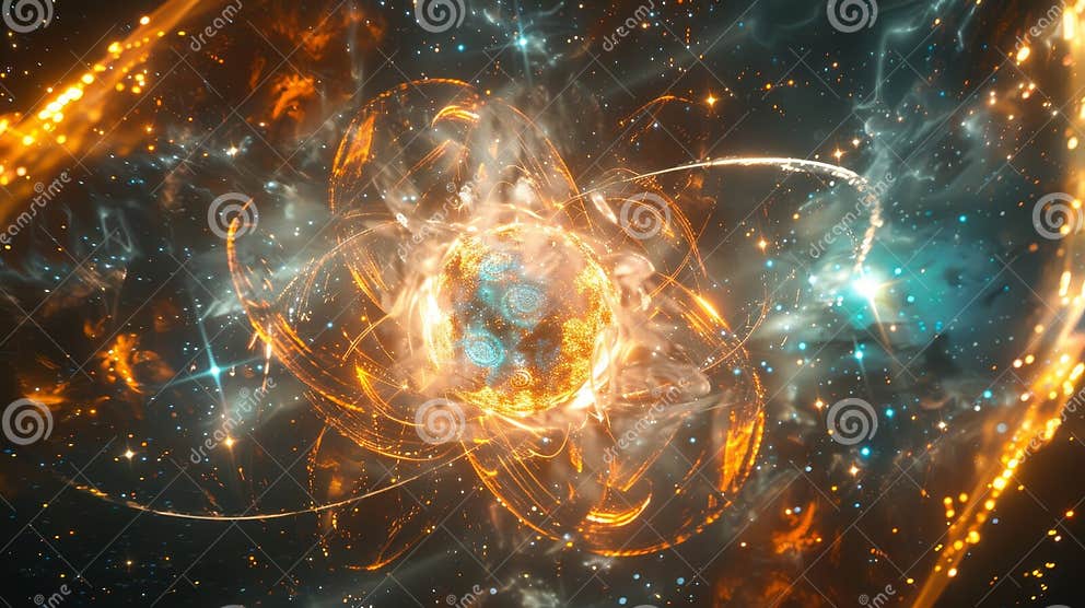A Stunning Visualization of an Atom Illuminated by Cosmic Energy in a ...