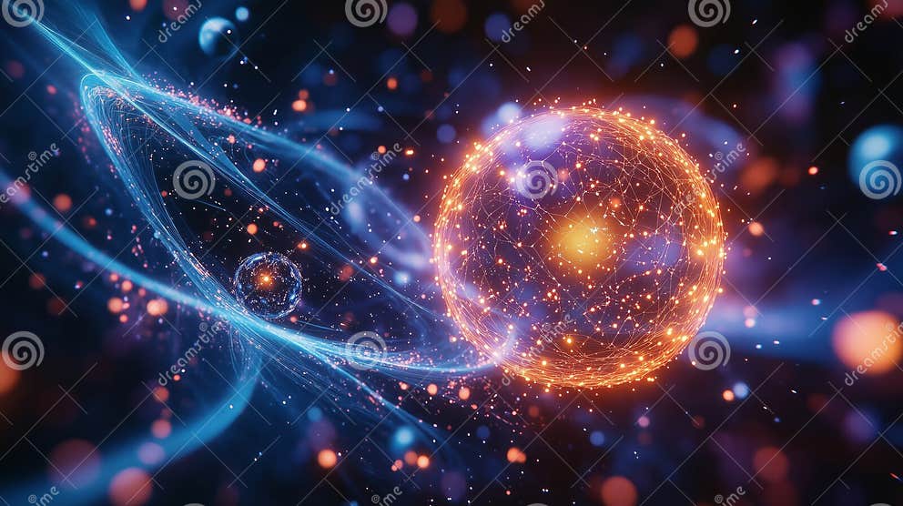 Stunning Visualization of Cosmic Energy and Particle Motion Stock ...
