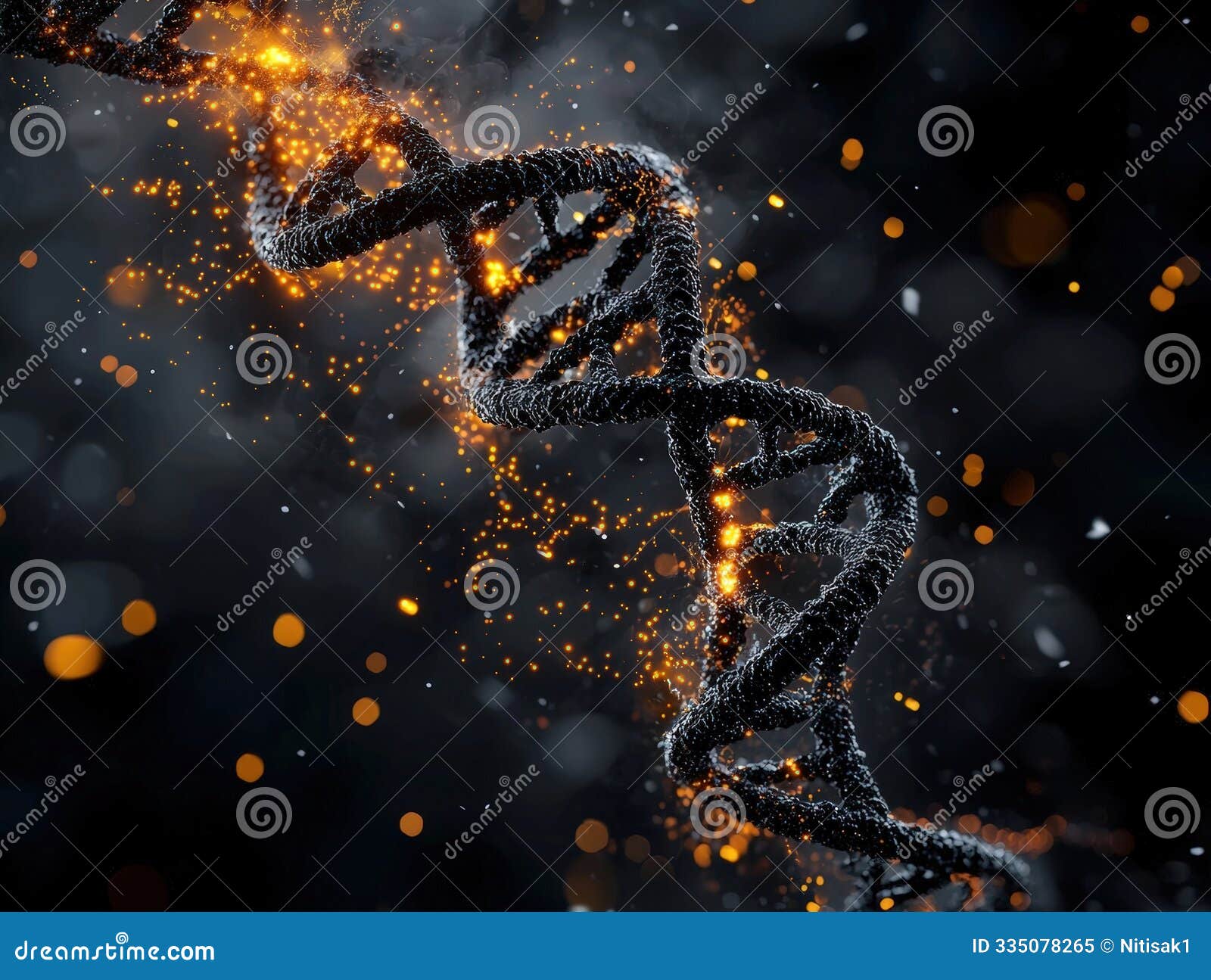 Stunning Visualization of DNA Structure with Glowing Particles ...