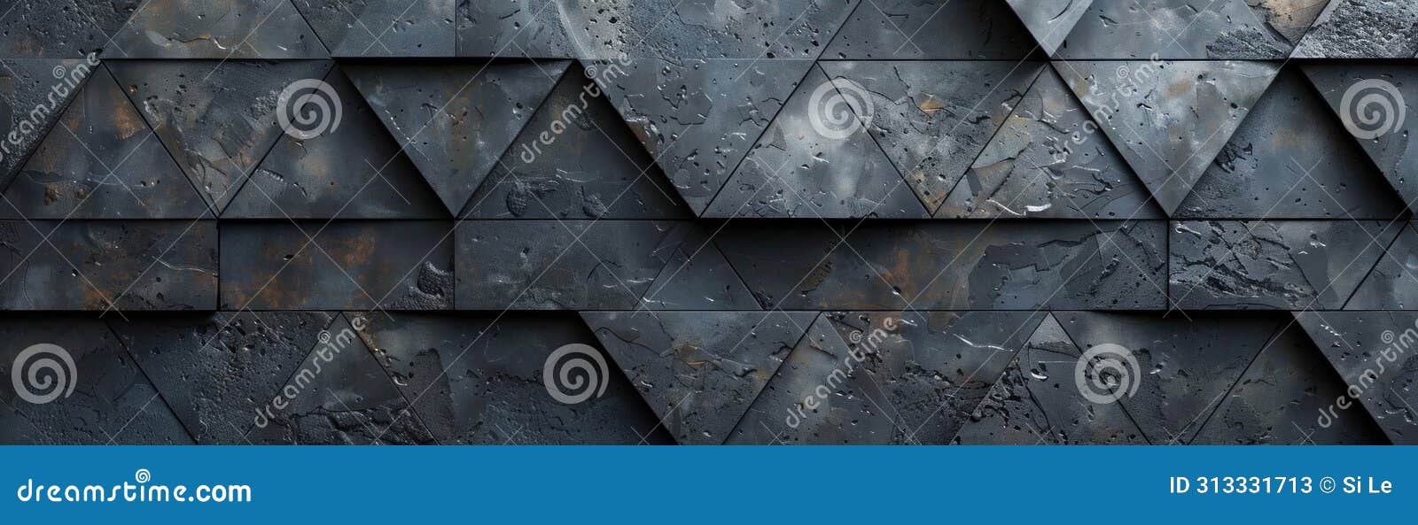 Fluted Triangles on Dark Grey Stone Mosaic - Abstract Wallpaper Texture ...