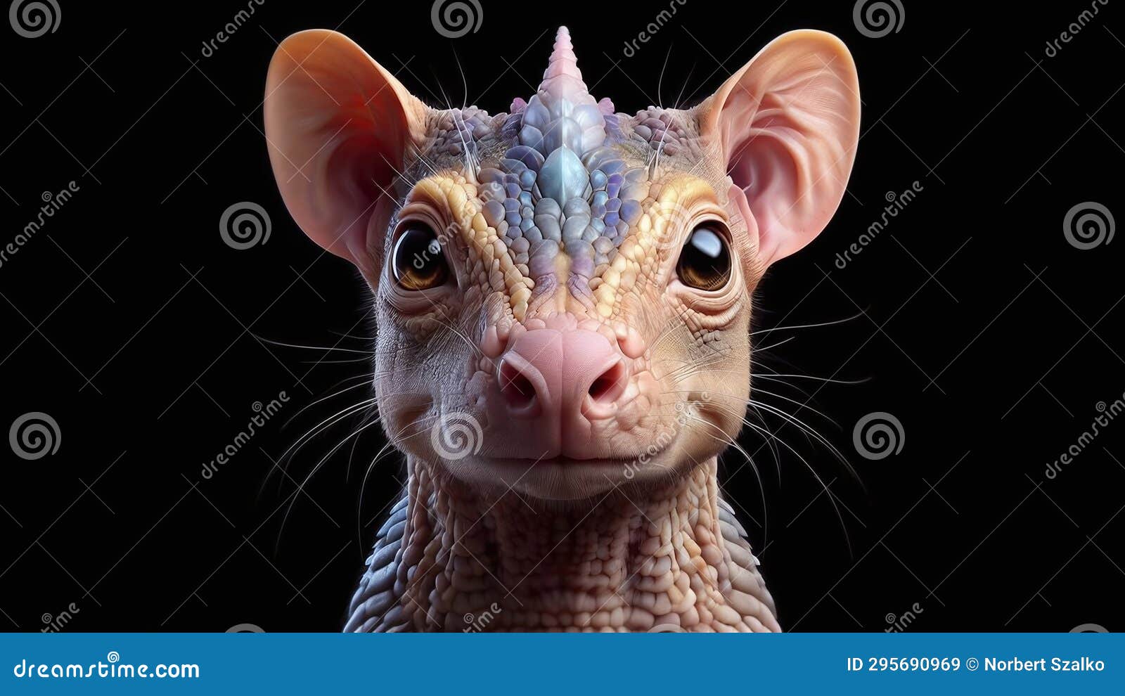 Mythical Mouse-Rat Unicorn Dragon Creature - AI Generated Illustration ...