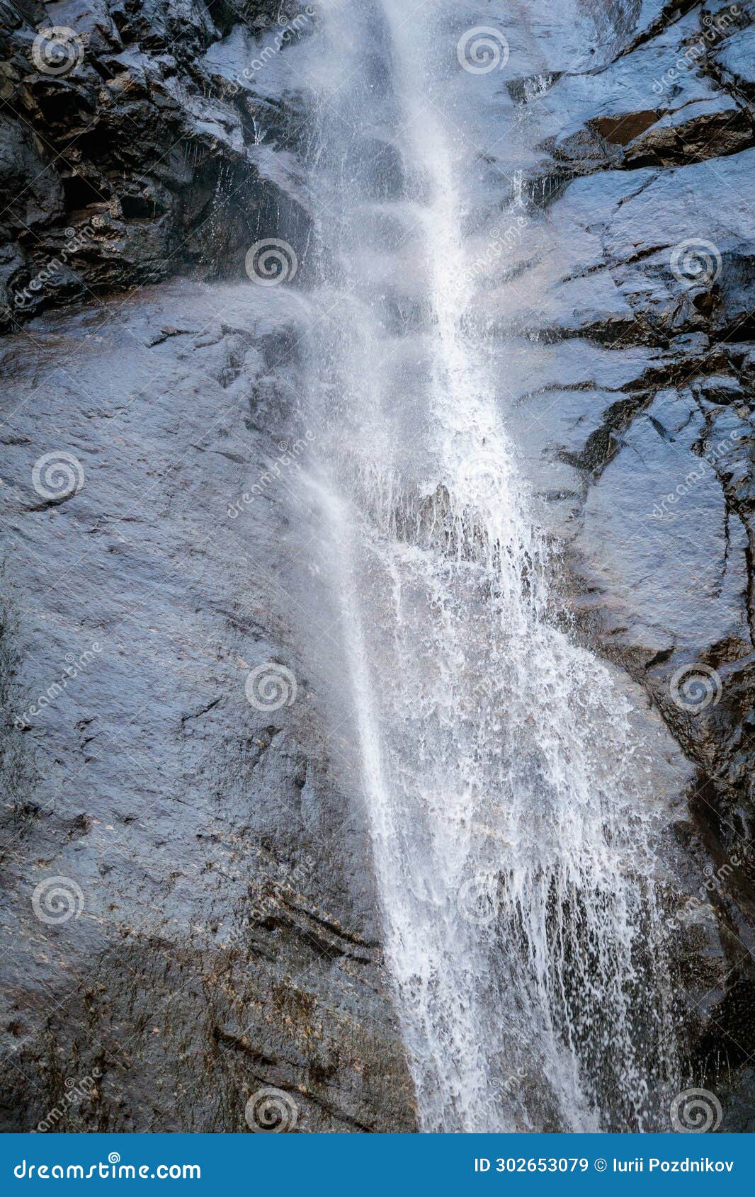 Stunning Waterfall in the Mountains Stock Image - Image of tourism ...