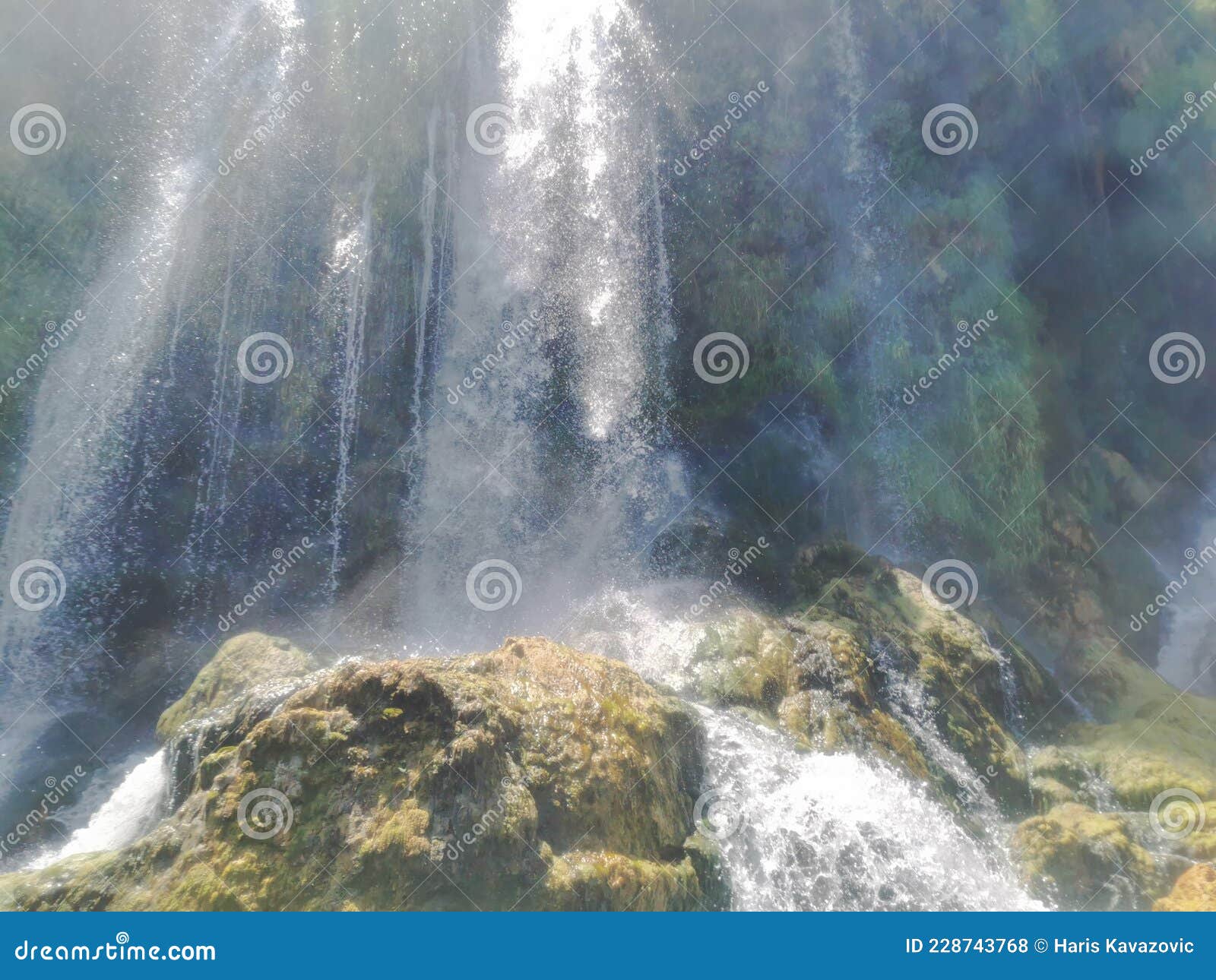 Stunning Waterfall Splashing Stock Photo - Image of nature, rock: 228743768