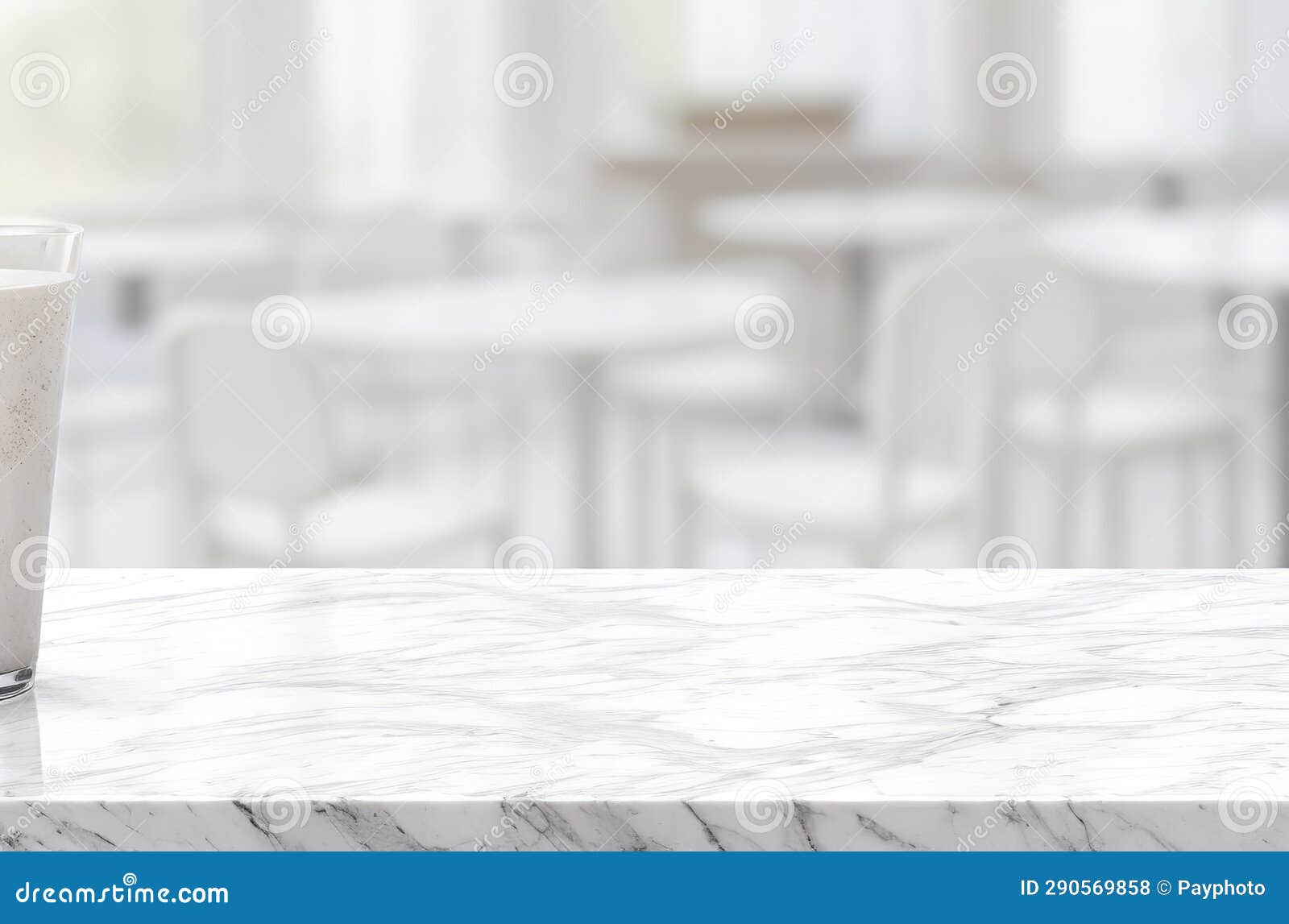Stunning White Marble Cafe Tabletop Mockup with Glass Window Backdrop ...