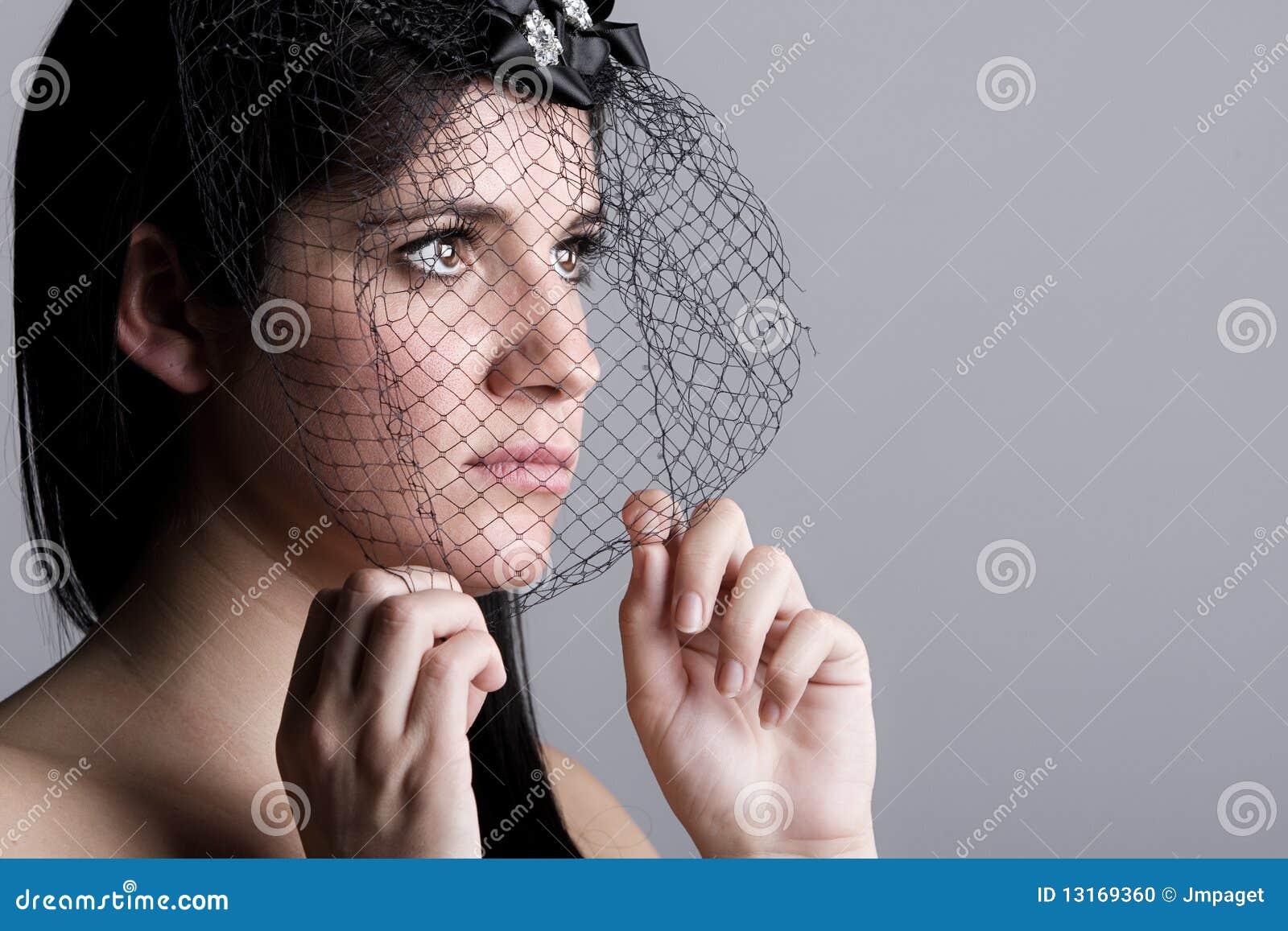 Stunning Woman with Veil stock photo. Image of hold, hair - 13169360