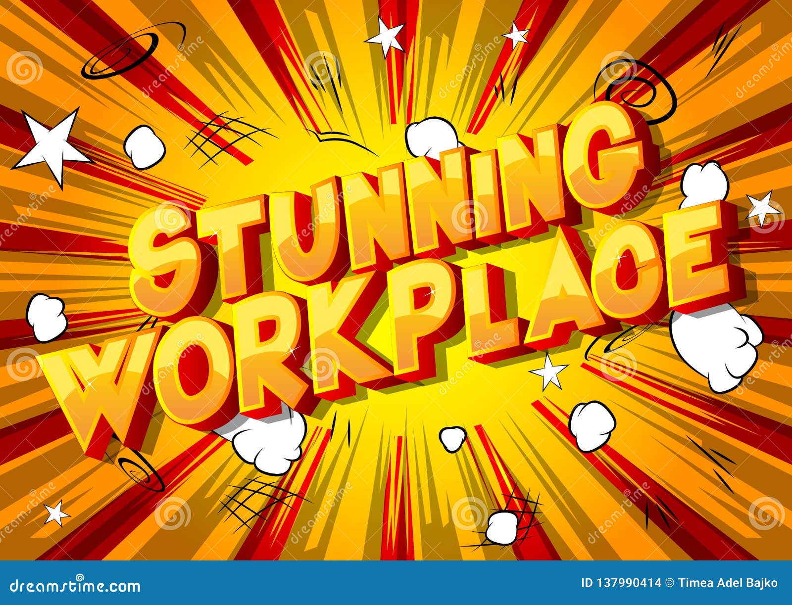 Stunning Workplace - Comic Book Style Words. Stock Vector ...