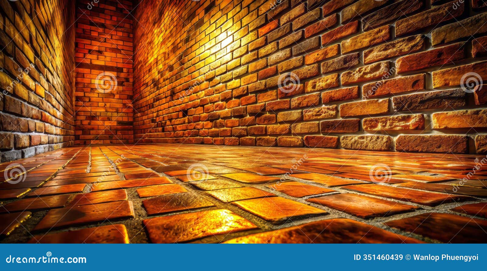 A Stunning Worms Eye View Exploring Rustic Charm in Brick Tile Wall and ...