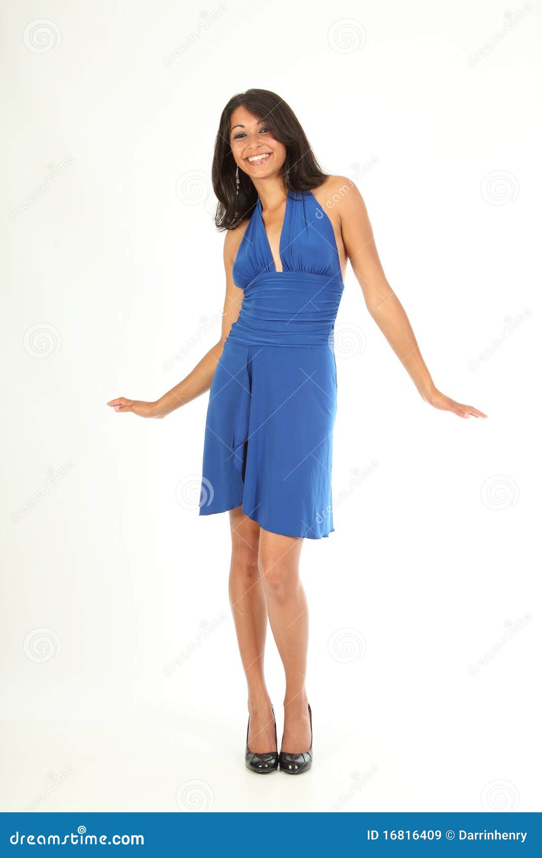 Stunning Young Girl Standing in Playful Pose Stock Image - Image of ...