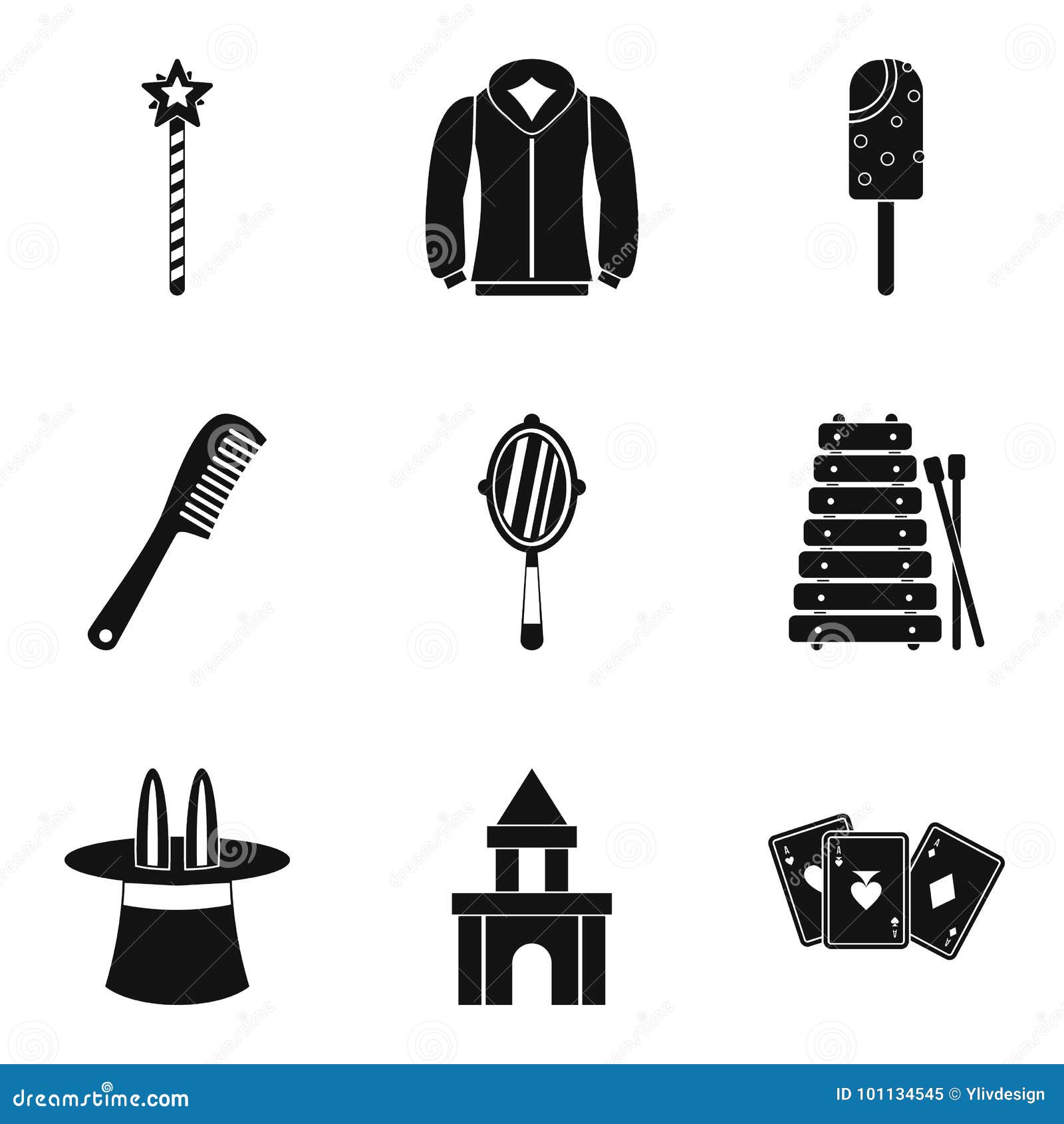 Stunt Icons Set, Simple Style Stock Vector - Illustration of isolated ...