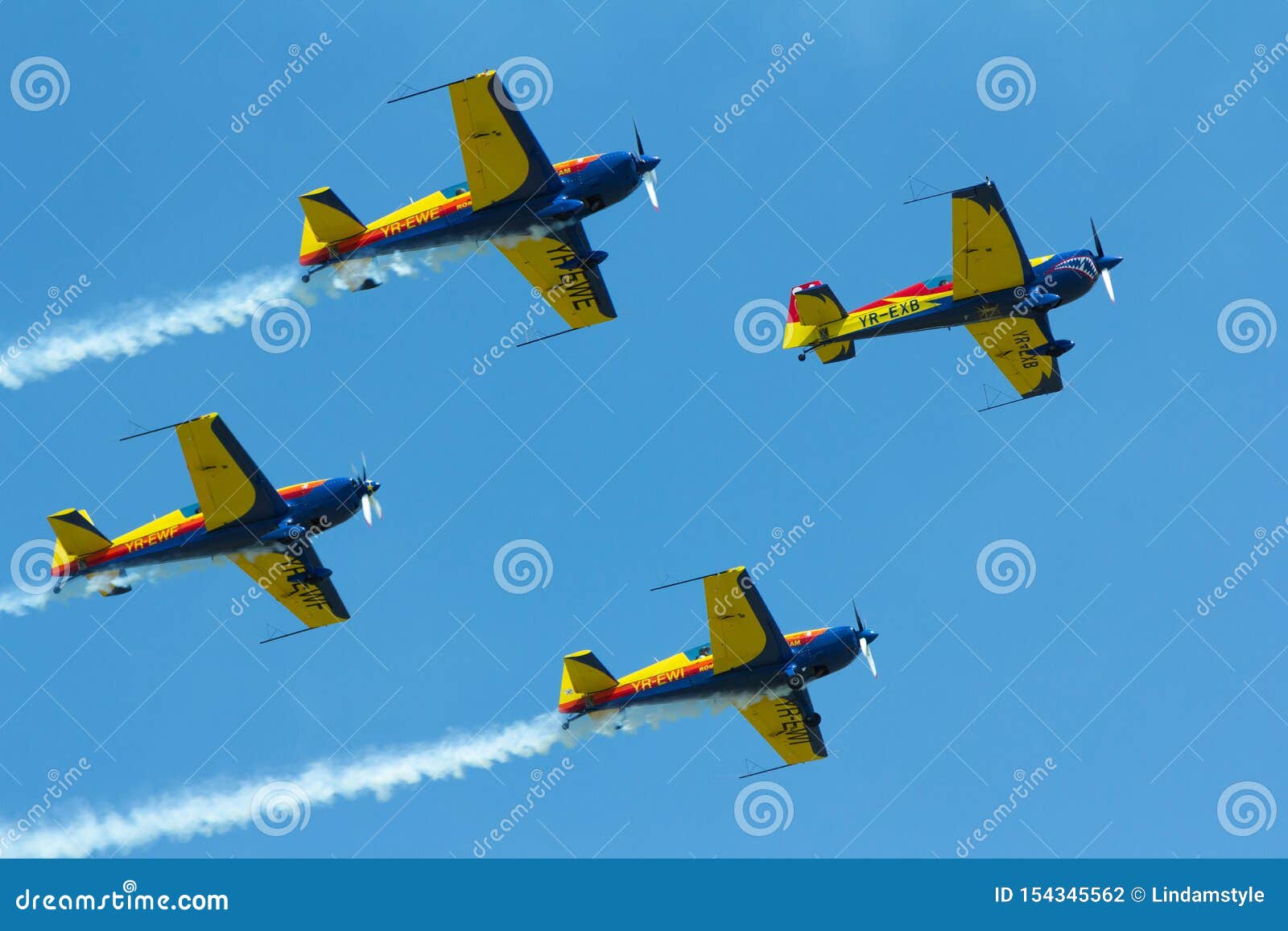 Stunt Plane Flying Against Clear Blue Sky. Editorial Photography ...