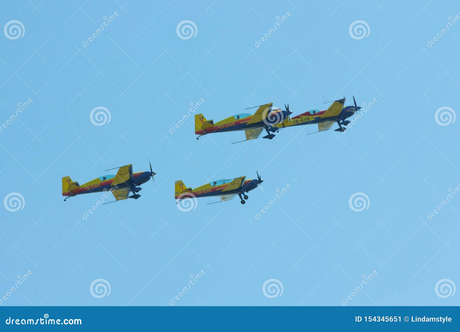 Stunt Plane Flying Against Clear Blue Sky. Editorial Photo - Image of ...