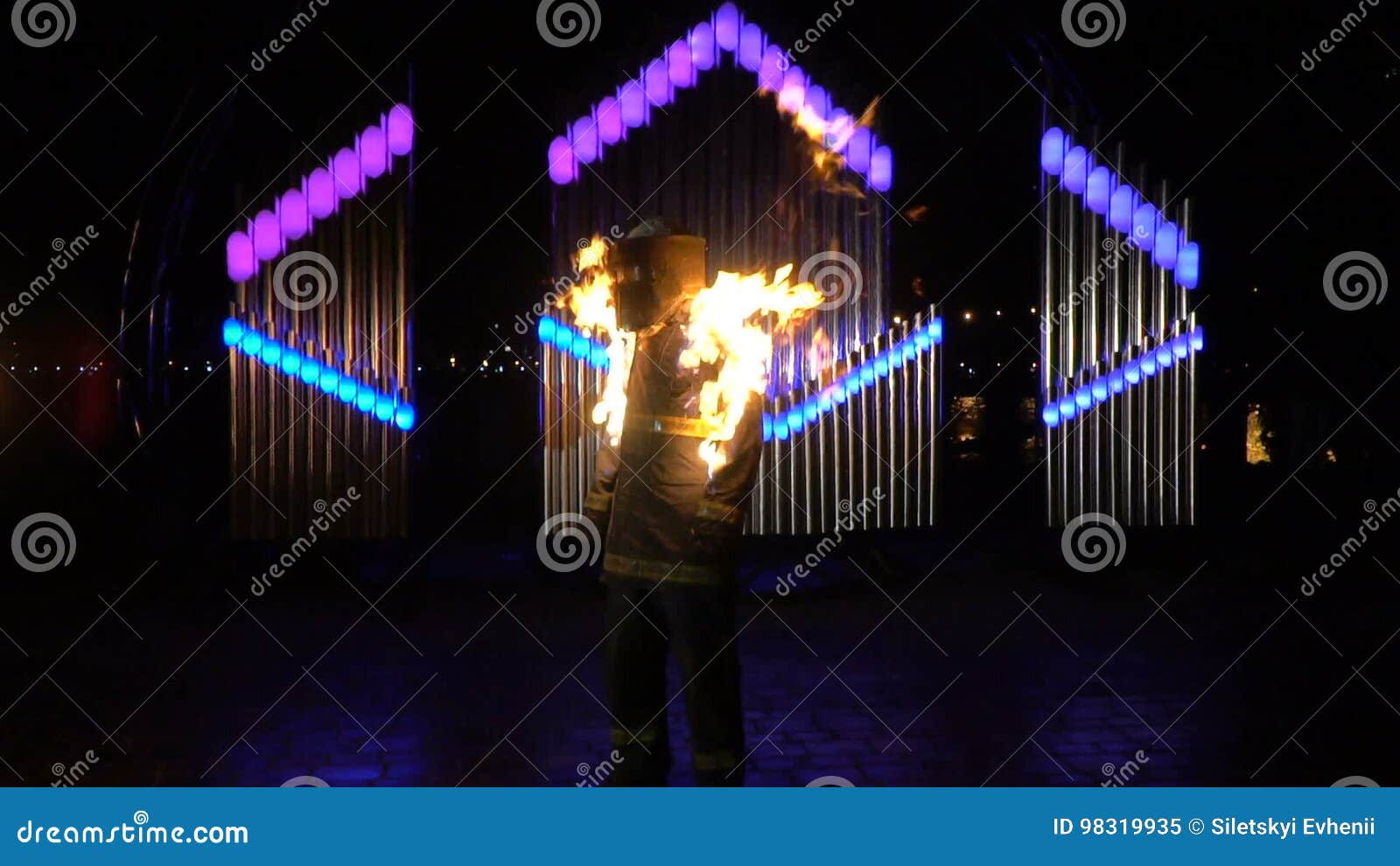 The Stuntman is Set on Fire Stock Video - Video of sport, smoke: 98319935