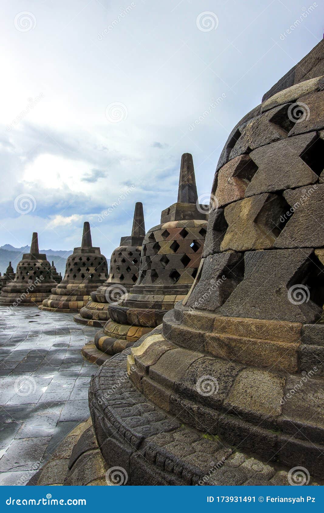 Stupa on Borobudur Buddhist Temple in Magelang, Central Java Editorial ...