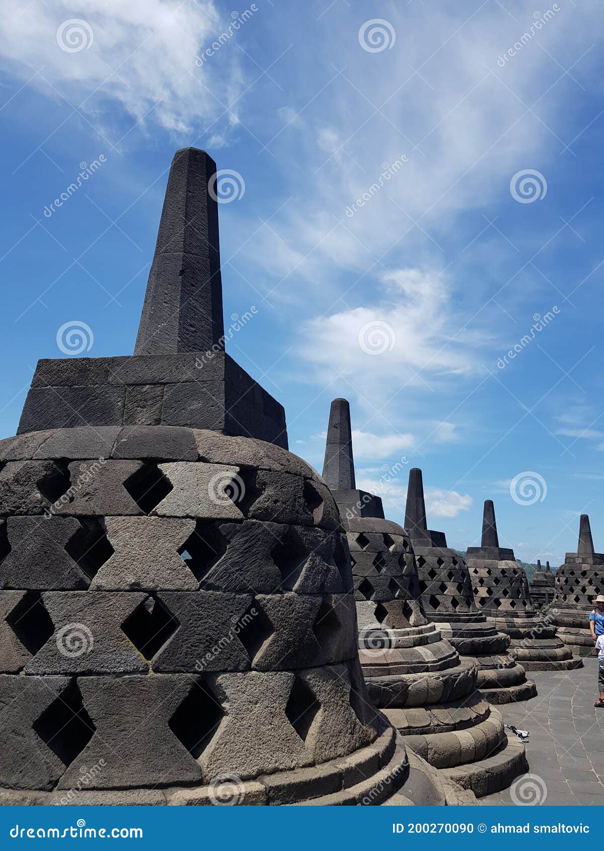 Stupa Borobudur Temple stock photo. Image of iron, reflection - 200270090