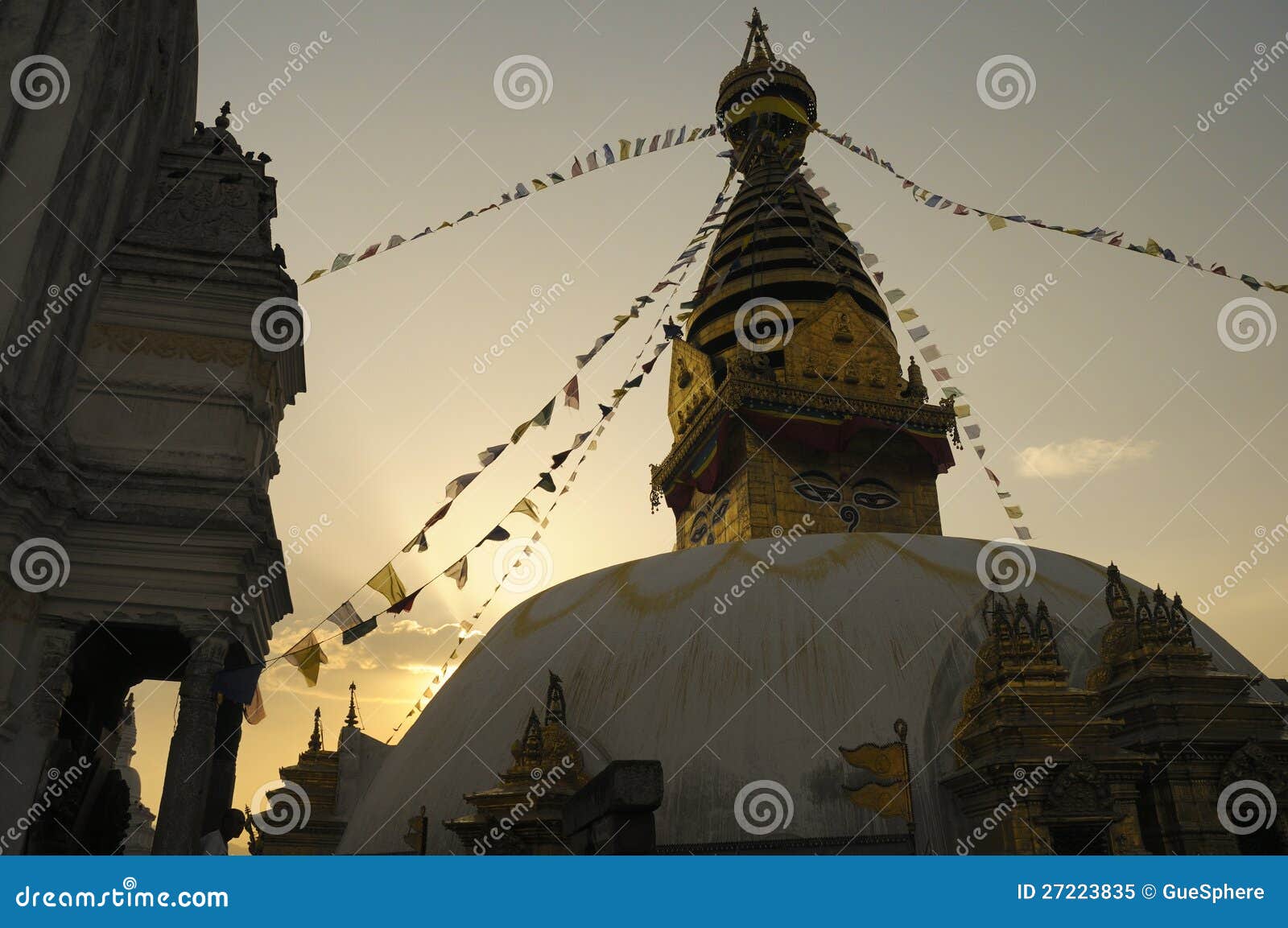 Stupa in Evening Light stock image. Image of prayer, stupa - 27223835