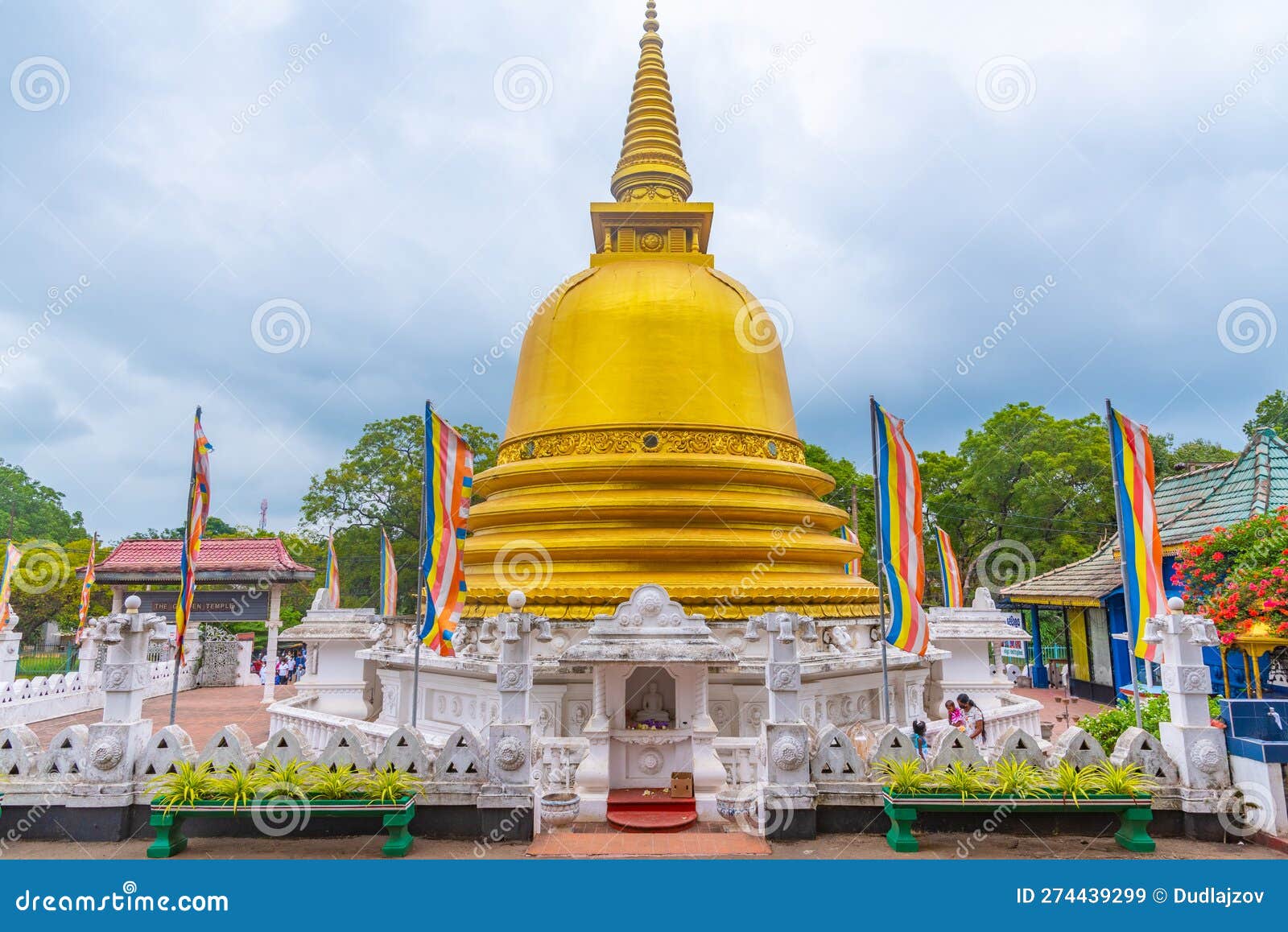 Stupa at the Golden Temple in Sri Lanka Stock Image - Image of site ...