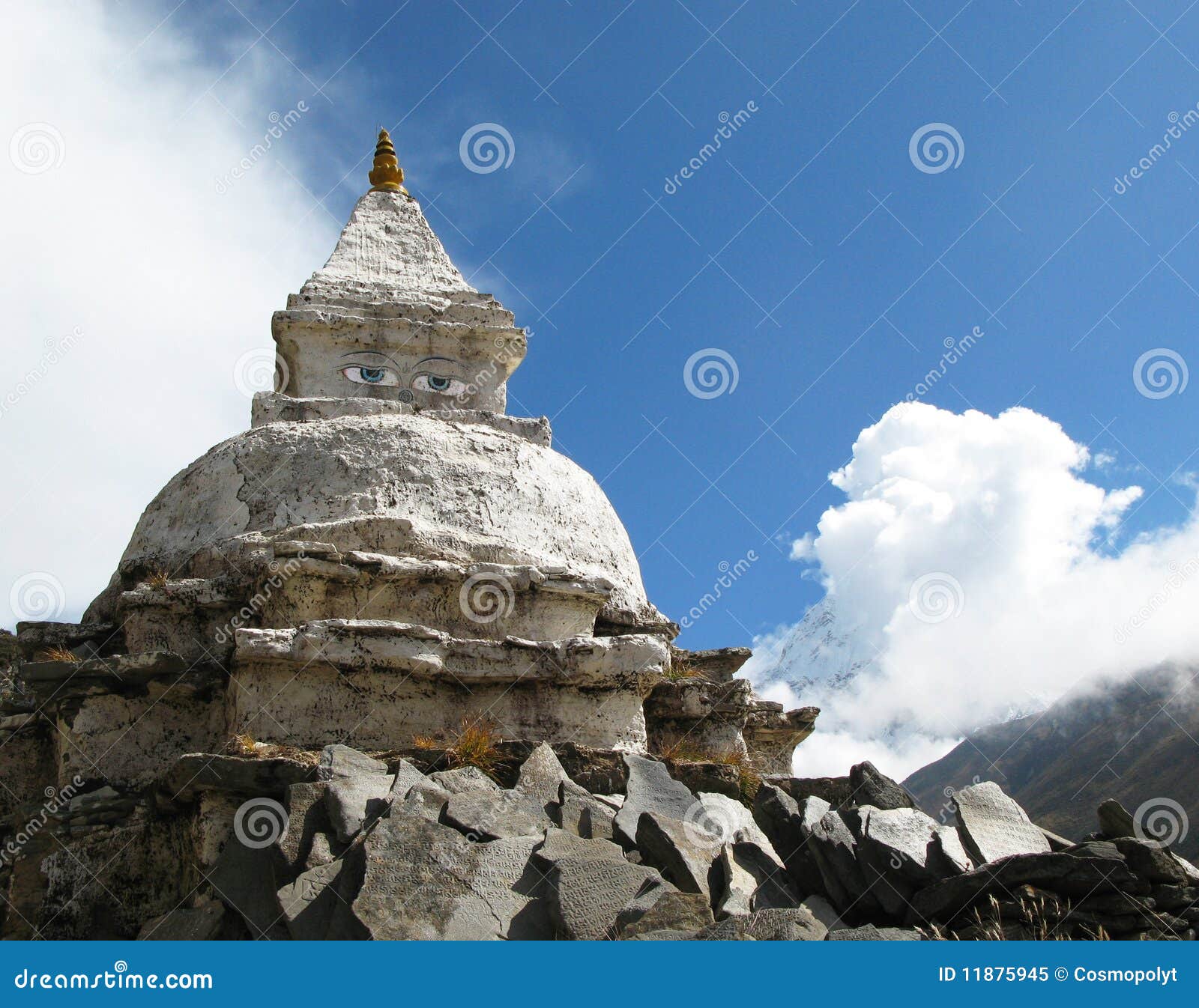 Stupa in himalaya stock image. Image of spirit, buddhism - 11875945