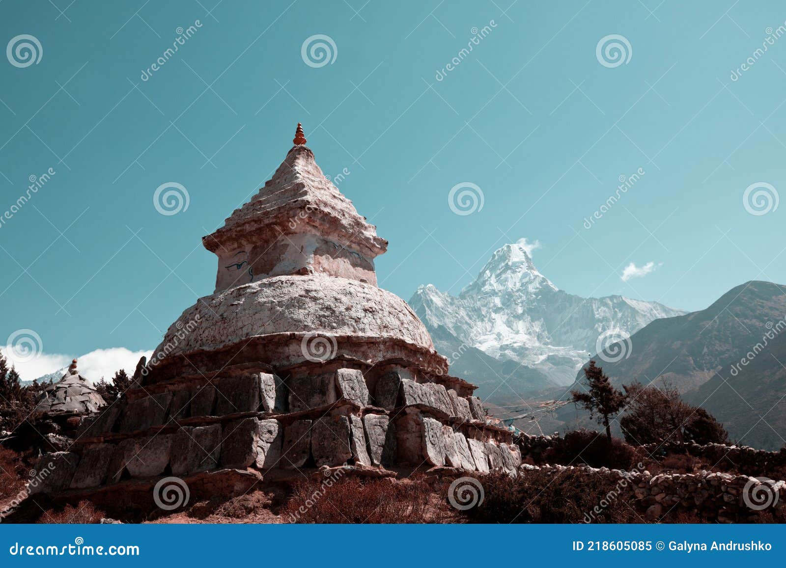 Stupa in Nepal stock image. Image of stupa, mount, place - 218605085 Stupa in Nepal stock image. Image of stupa, mount, place - 218605085