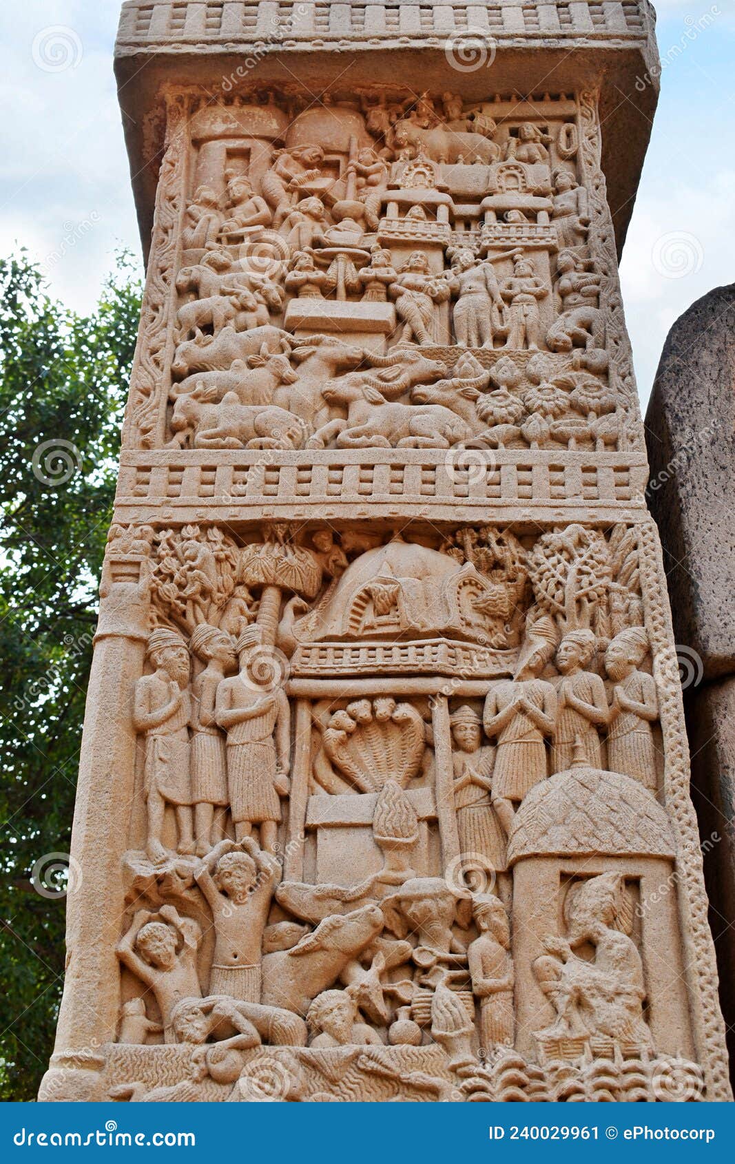 Stupa No 1, East Gateway, Right Pillar, Front Face: The Whole Face ...