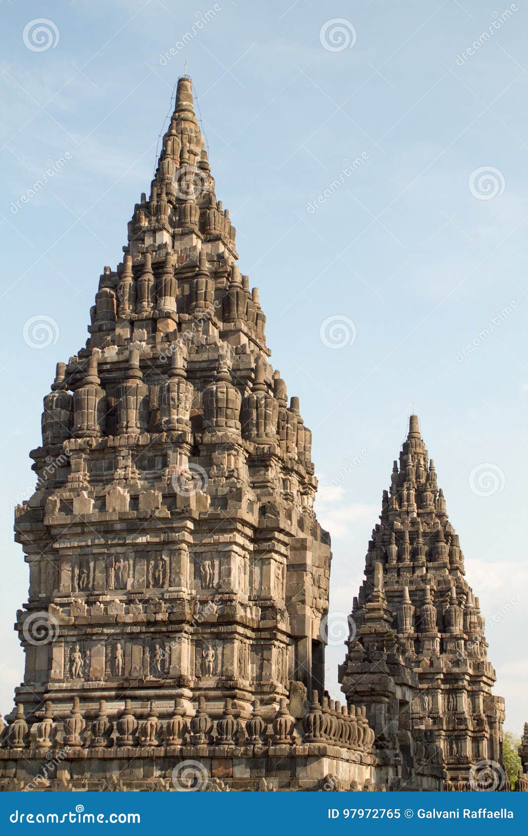 Stupa in Prambanan Hindu Temple Stock Image - Image of landmark ...