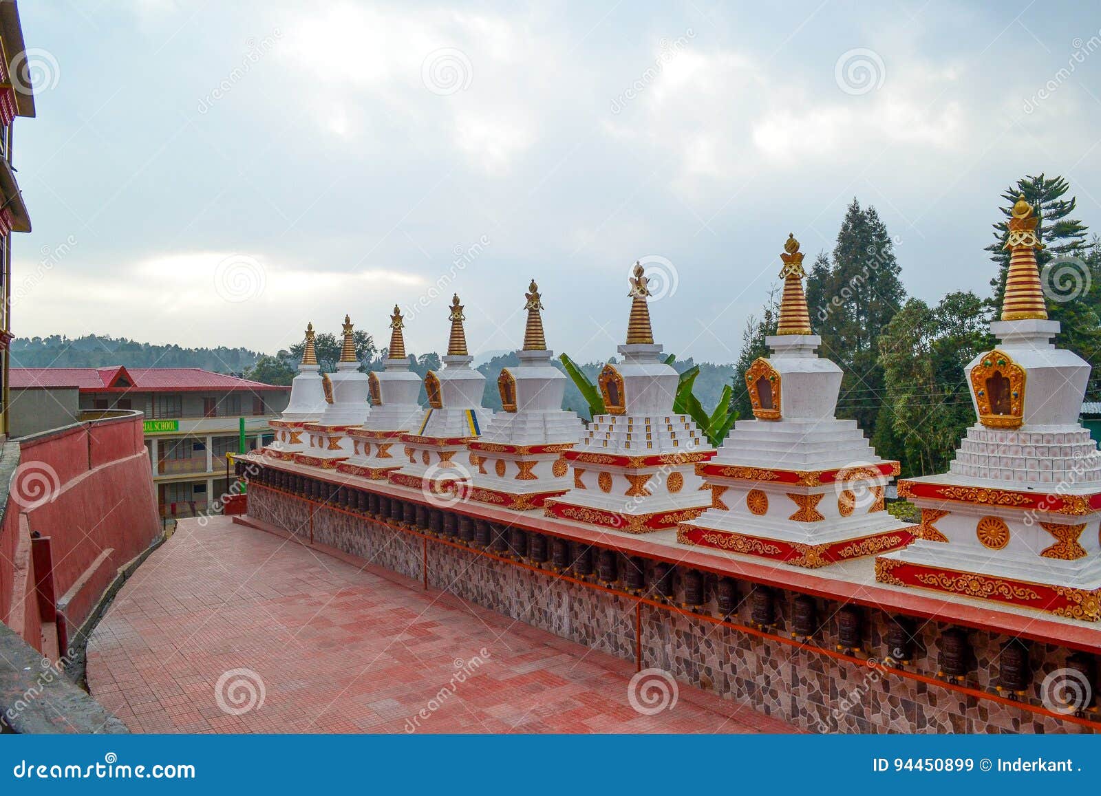 Stupa stock image. Image of foliage, park, cool, flowing - 94450899