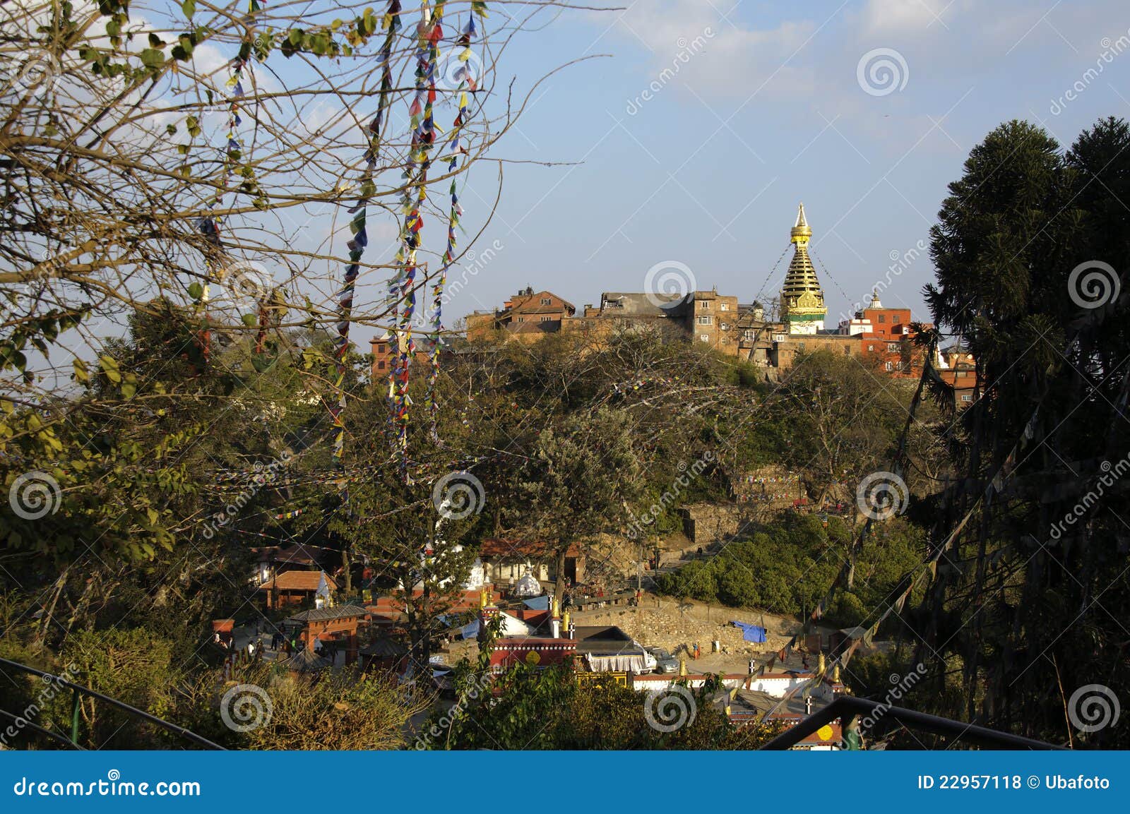 Stupa Swayambhu ,Kathmandu stock photo. Image of stupa - 22957118