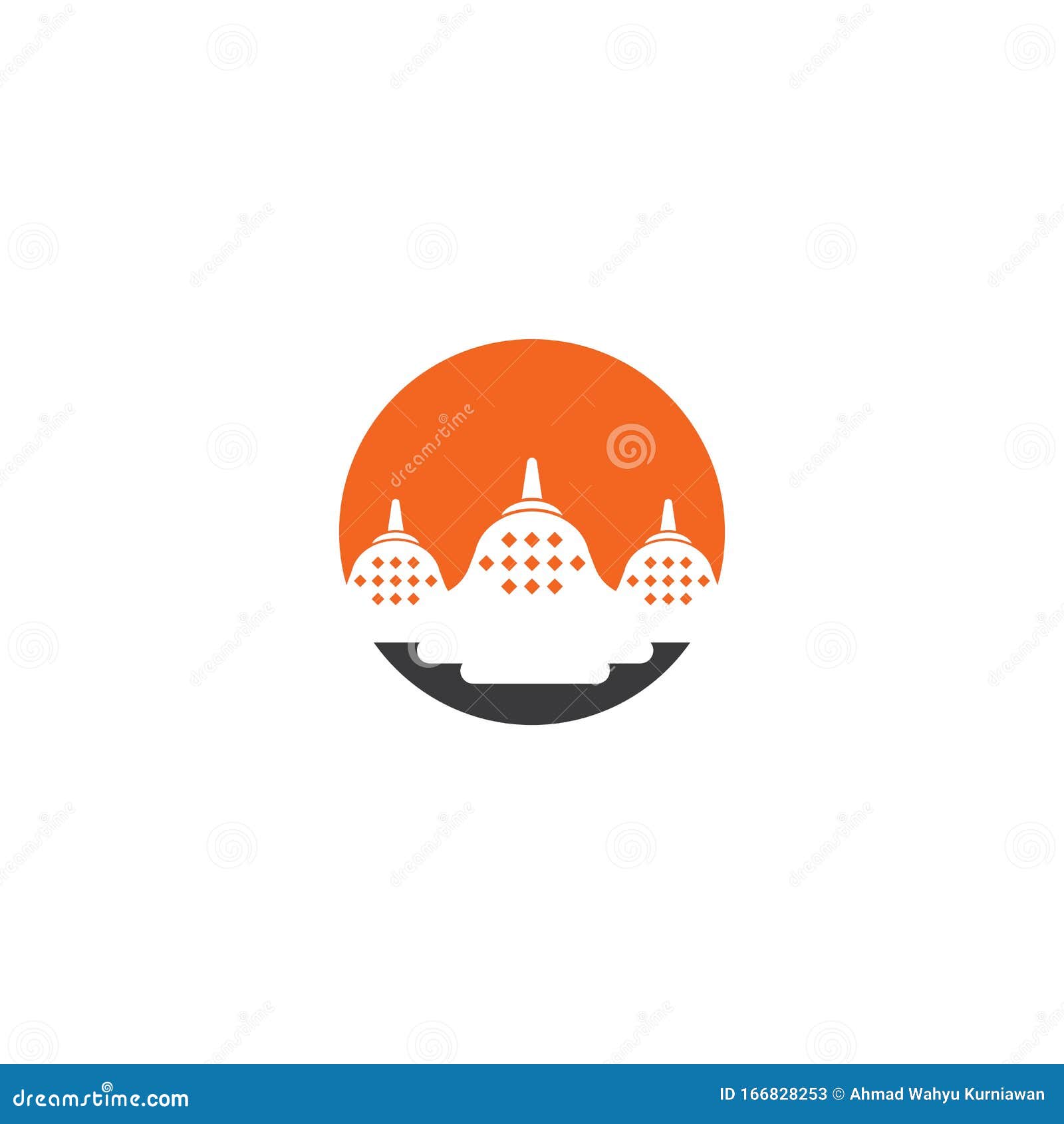 Stupa temple logo stock vector. Illustration of pagoda - 166828253