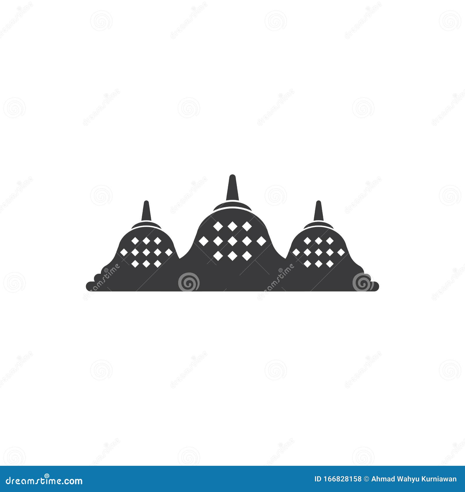 Stupa temple logo stock vector. Illustration of logo - 166828158