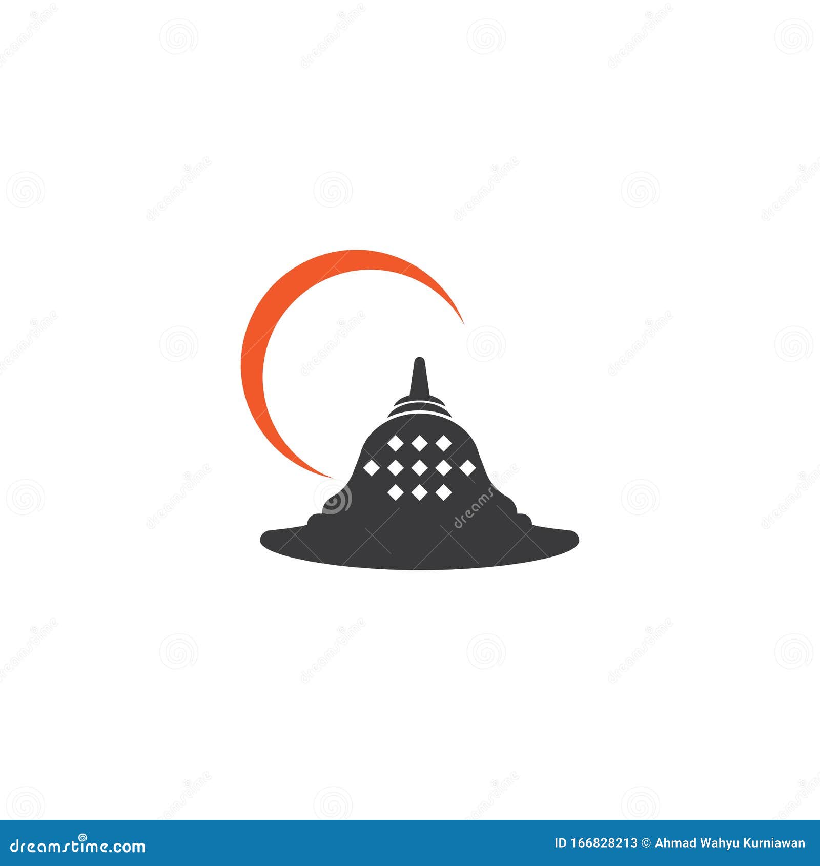 Stupa temple logo stock vector. Illustration of indonesia - 166828213