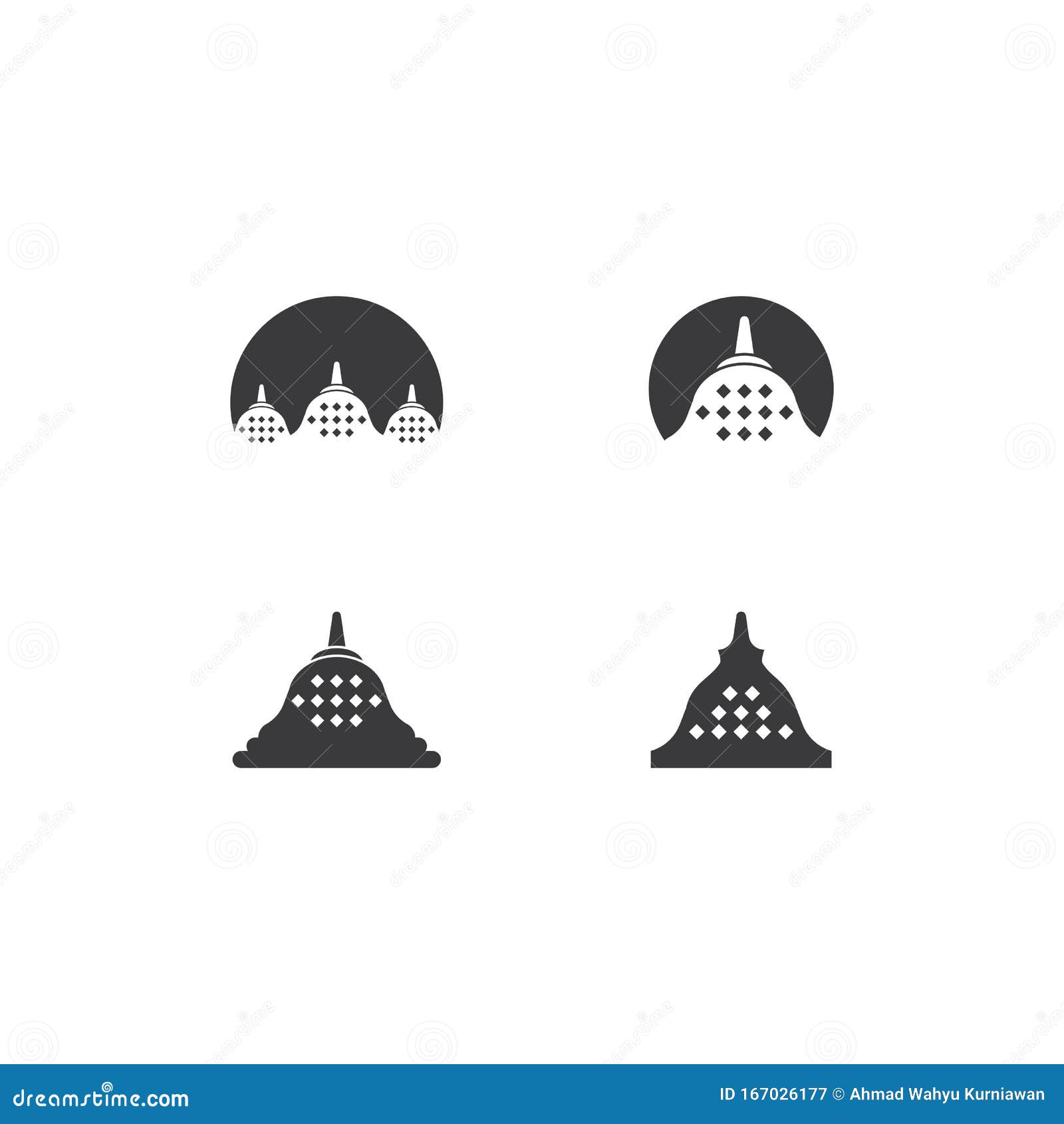 Stupa Temple Buddhism Icon Flat Web Sign Symbol Logo Label Cartoon ...