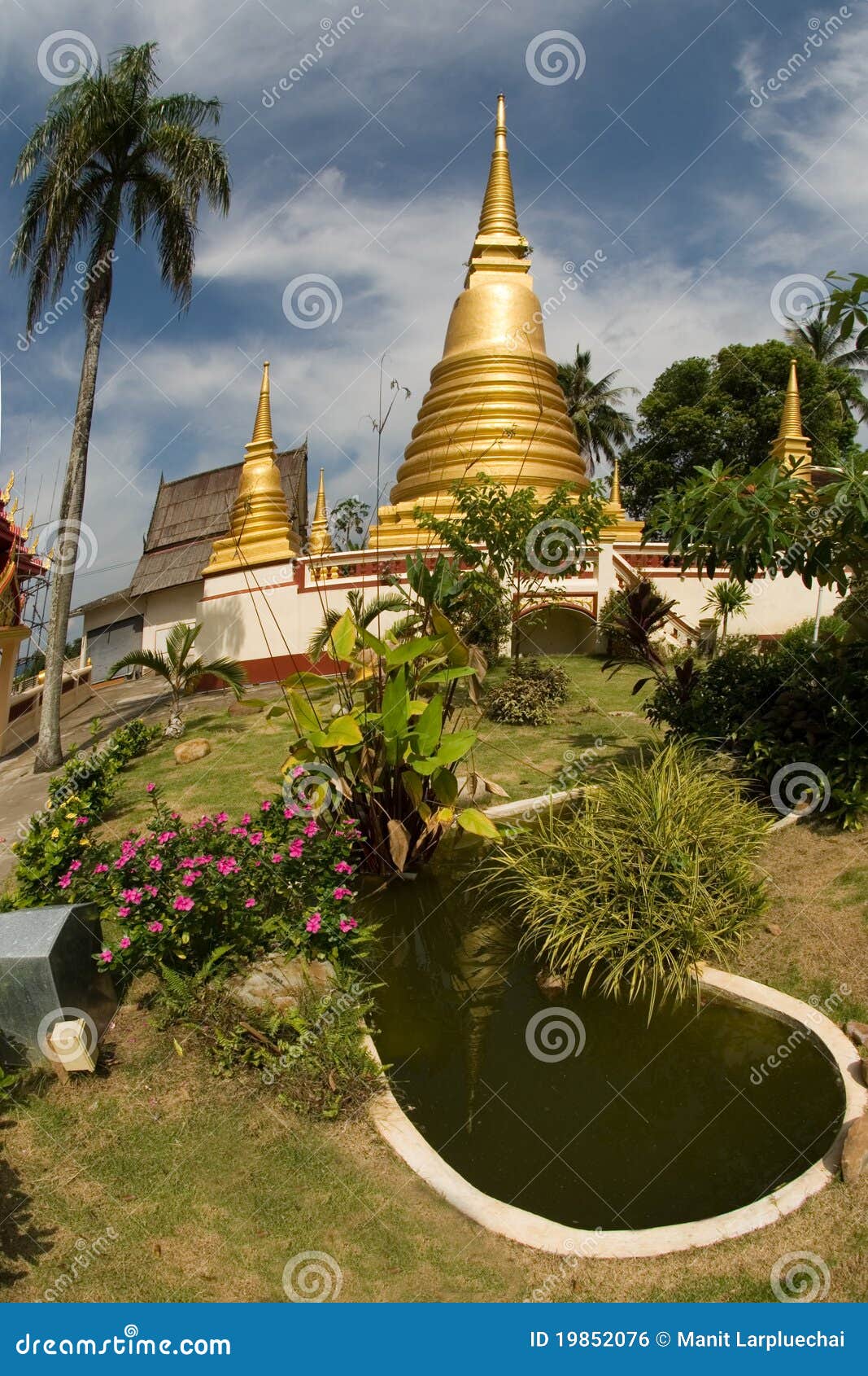 A stupa in Thai temple 2. stock photo. Image of spiritual - 19852076